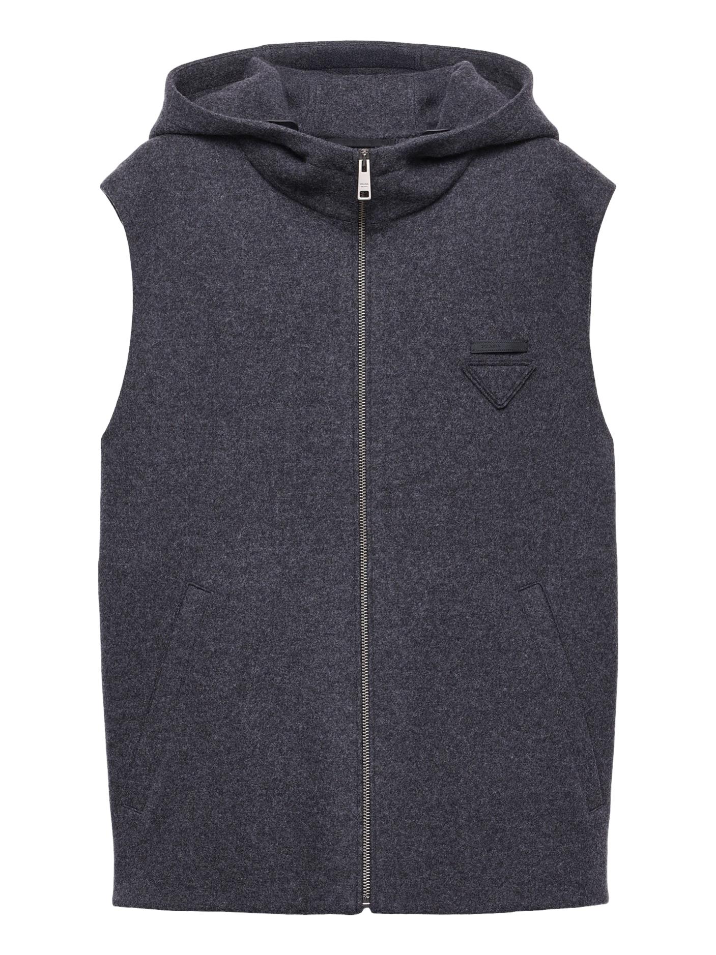 PRADA Prada Wool and Cashmere Zipper Vest